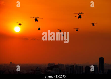 SG50 National Day Parade (NDP) Helicopters Flypast Rehearsal during ...