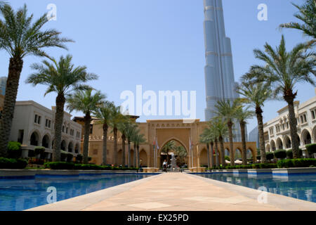 Water fountains and water feature in Souk Al-Kout Mall, Kuwait Stock ...