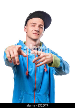 Party-goer in blue dress Stock Photo - Alamy