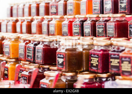 Homemade Jams and chutneys for sale on the Women's Institute stall ...