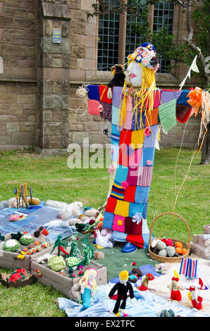 Blackrod, Uk - Local Scarecrows at village scarecrow festival in the ...