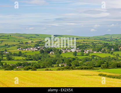 Landscape, looking towards the village of Ireby, Cumbria, England UK ...