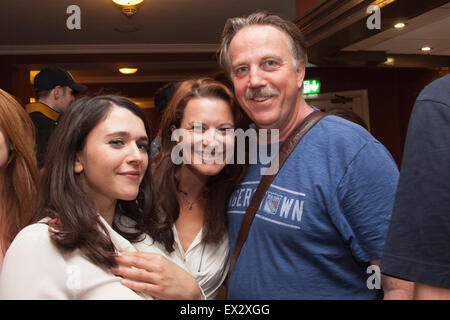 (From left to right) actors Rachel Leskovac, Sarah Churm, Ralf Little ...
