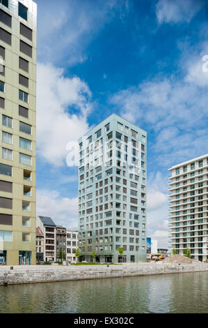Belgium, Antwerp, Kattendijkdok-Westkaai towers Stock Photo - Alamy