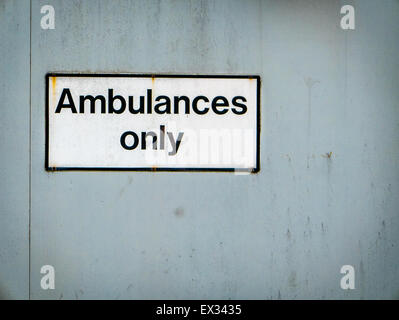 an 'ambulance only sign', UK Stock Photo - Alamy