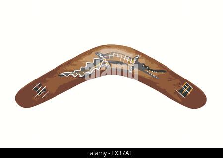 australian wooden boomerang Stock Vector Image & Art - Alamy