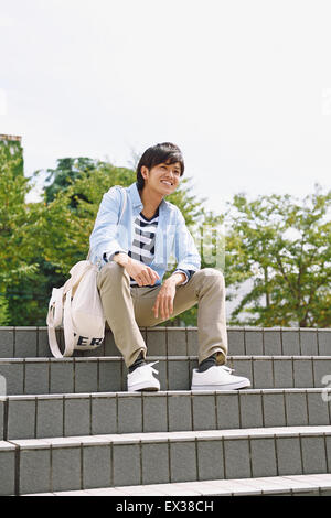 University student in the campus park Stock Photo - Alamy