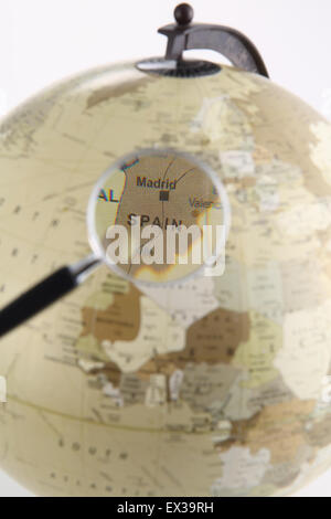 Close up shot of world globe at Los Angeles, California Stock Photo - Alamy