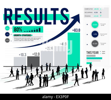 Results Statistics Report Target Concept Stock Photo - Alamy