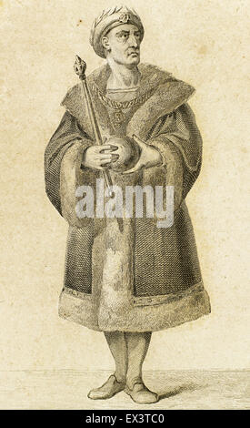 Portrait of Holy Roman Emperor Frederick III, engraving, Austria 1806 ...