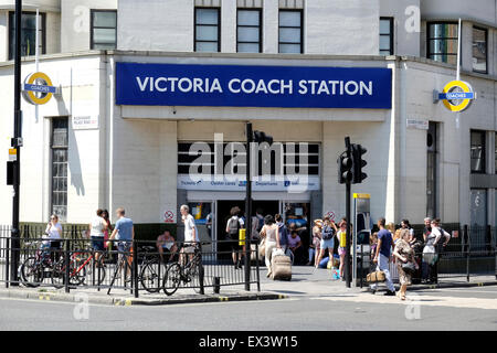 A general view of the entrance of Victoria coach station in central ...