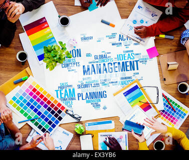 Global Management Training Vision World Map Concept Stock Photo - Alamy
