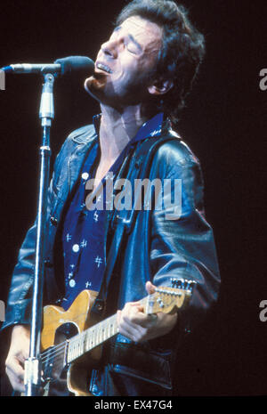 BRUCE SPRINGSTEEN US rock musician in Rotterdam on 28 June 1988 Stock ...