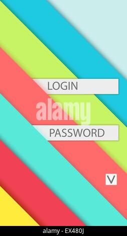 Background for access and login. Modern material design Stock Vector ...