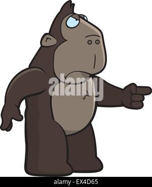Vector cartoon illustration of an angry ape with red eyes Stock Vector ...