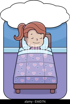 A happy cartoon toddler dreaming and smiling Stock Vector Image & Art ...