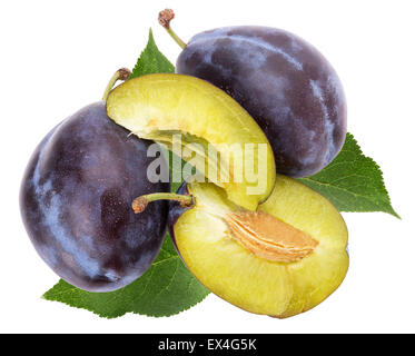 Ripe juicy plums as background Stock Photo - Alamy