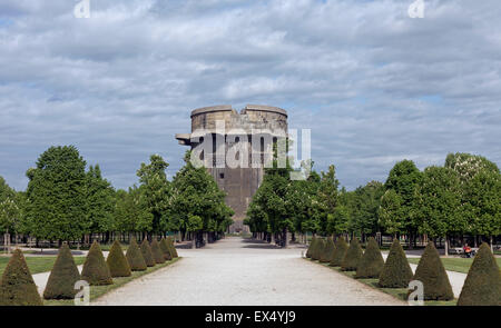 Flakturm, Second World War anti-aircraft bunker, Augarten, Vienna ...