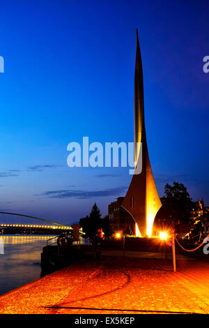 Dreilandereck monument, Basel, Switzerland. The monument marks the ...
