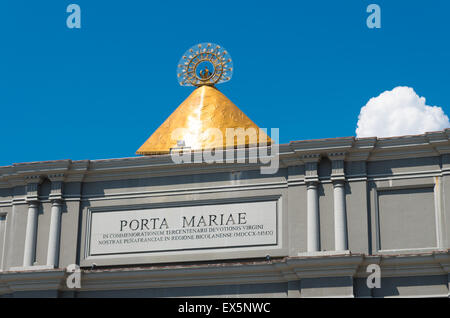porta mariae in Naga City, Philippines. A commemorative arch dedicated ...