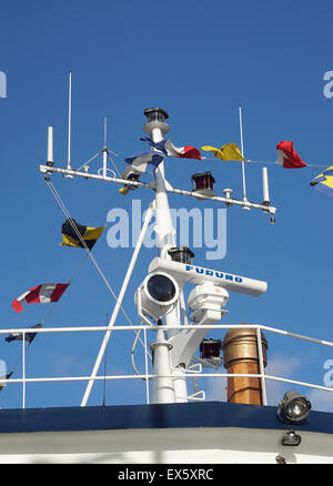 Modern radar navigation system on the bridge of a ship Stock Photo - Alamy