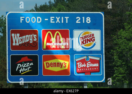 A food exit sign Stock Photo - Alamy