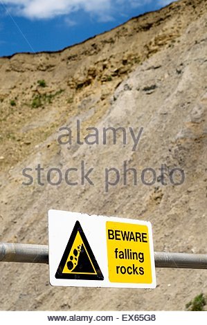 Beware of falling rocks sign Stock Photo: 38208048 - Alamy
