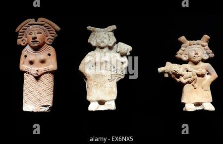 Stone figurines of Cihuacoatl, Aztec Goddess of fertility, from Mexico ...