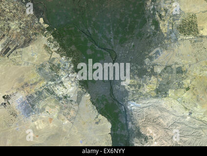 The River Nile with the city of Cairo taken from the 24th floor of the ...