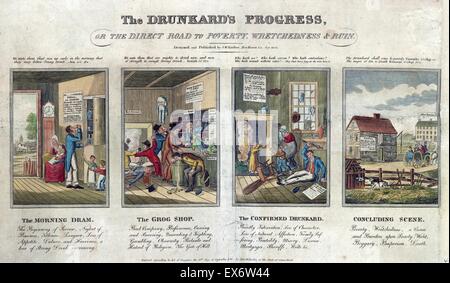 The drunkard's progress Stock Photo - Alamy