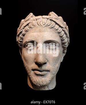 Cypriot sculpture in Greek style 350-250 BC. male heads in local ...