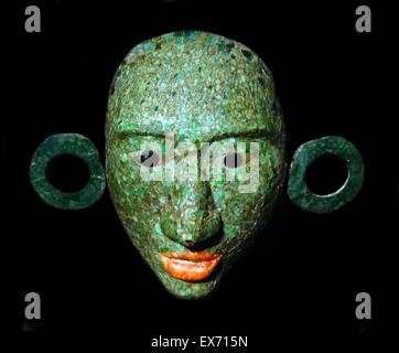 Mayan Jade funerary mask from Calakmul, Campeche, Mexico 600-900 AD ...