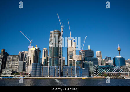 The Sydney building boom with new skyscrapers and construction occuring ...