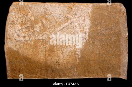 ASSYRIAN SOLDIERS IN BATTLE; ARCHERS PROTECTED BY LARGE REED-MATE ...