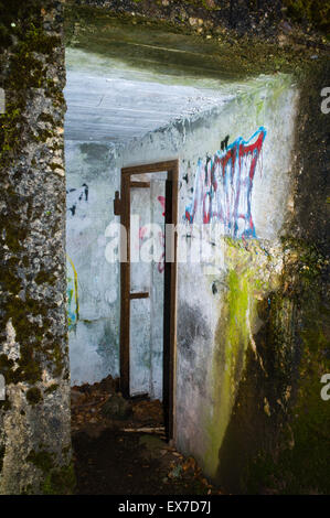 WW2 Bunker near the Schwarzenbachtalsperre dam Forbach Black Forest ...