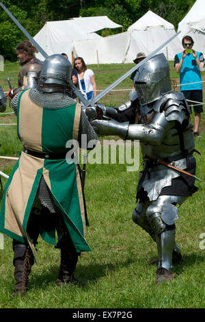 Medieval fighting at Upper Canada Village Stock Photo - Alamy