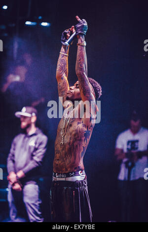 MOSCOW, RUSSIA - 26 OCTOBER, 2014 : Brian Todd Collins known as Kid Ink ...