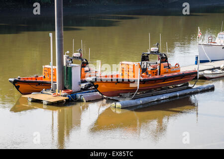 E class R.N.L.I. lifeboats at Chiswick pier London, England, U.K Stock ...