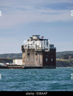 Fort Albert on the Isle of Wight showing building and residents ...