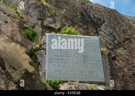 Gladstone Rock, Watkin Path, Snowdonia National Park, north Wales Stock ...