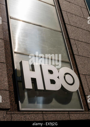 HBO Headquarters Sign, Front Entrance, 6th Avenue, NYC Stock Photo - Alamy