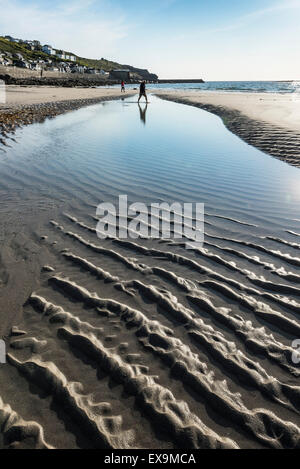 Sand ripples on Sennen Beach in Cornwall Stock Photo - Alamy