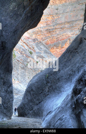 Massive Red Rock Canyon Wall Carved for Railway Construction Stock ...