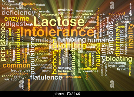 Lactose intolerance concept word cloud background Stock Photo - Alamy