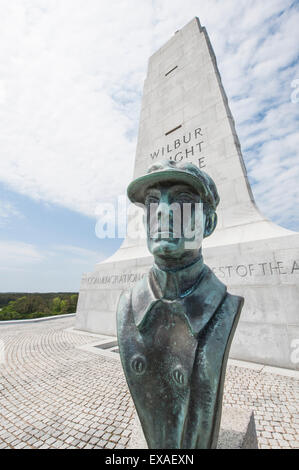 Wilbur Wright statue at Wright Brothers National Memorial, Kill Devil ...