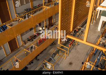Migrant construction workers in their hostel in Singapore Stock Photo ...