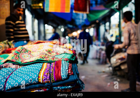 Shastri Textiles Market at night, Amritsar, Punjab, India, Asia Stock ...