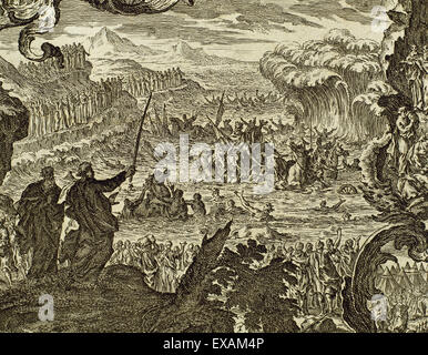 The parting of the Red Sea, Exodus chapter XIV verses 30 - 31 'Thus the ...
