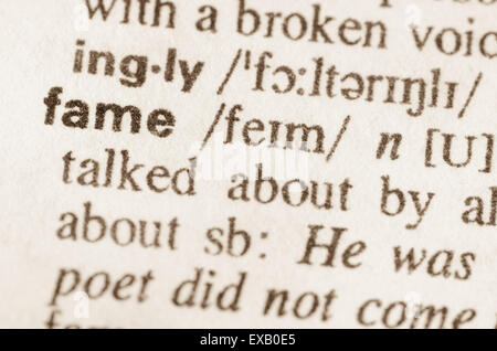 Definition of word glory in dictionary Stock Photo - Alamy