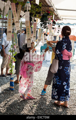 Japanese wind chimes (Fuurin) made of glass on display during the ...